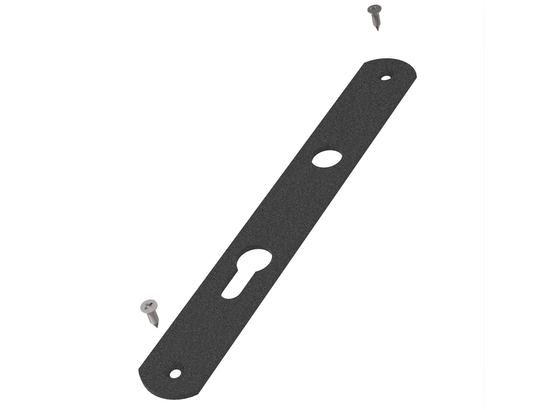 Plaque d'entrée percée - Noir sablé 2100 | Klos up!