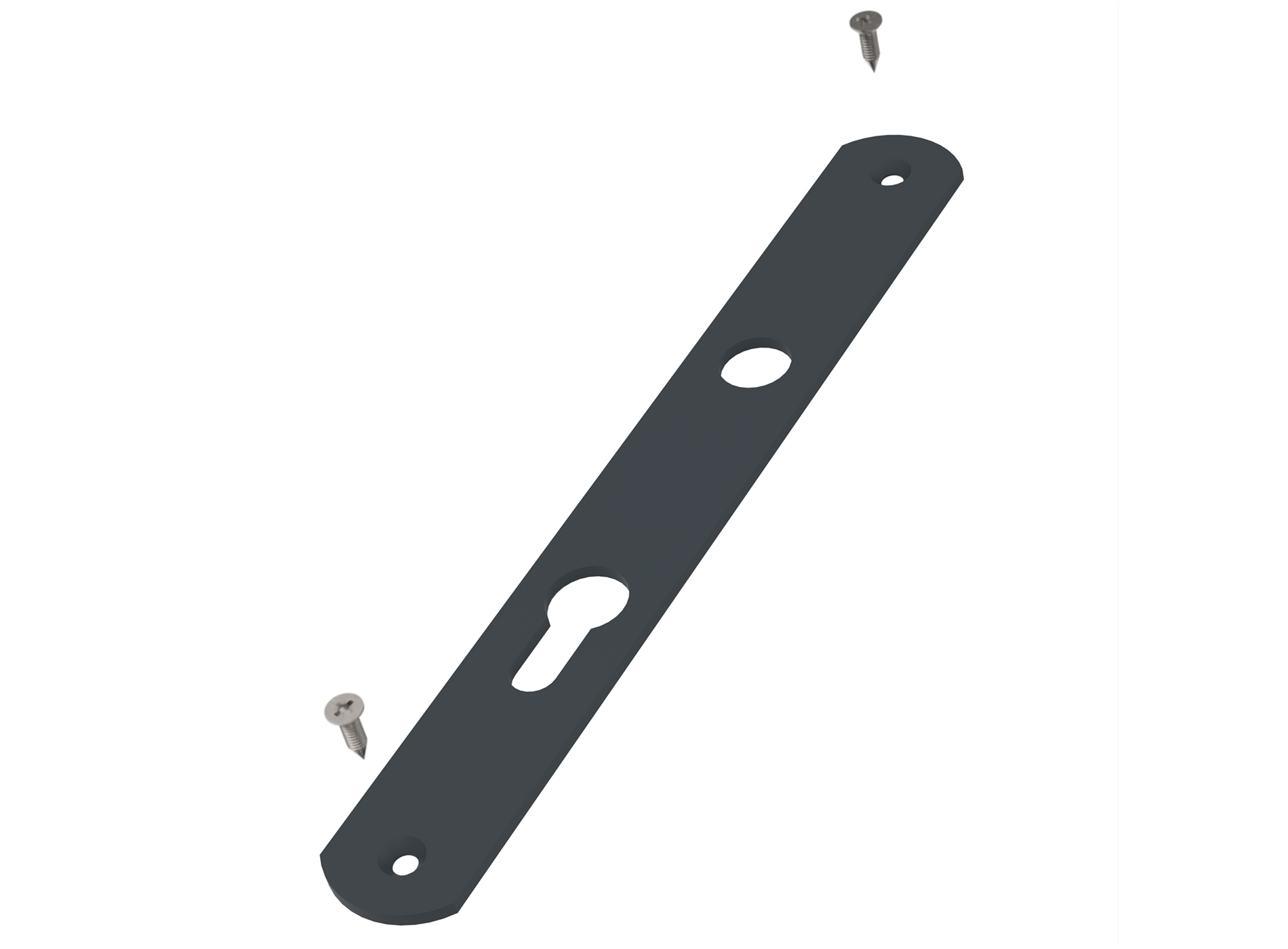 Plaque d'entrée percée - Gris zinc 7016 | Klos up!