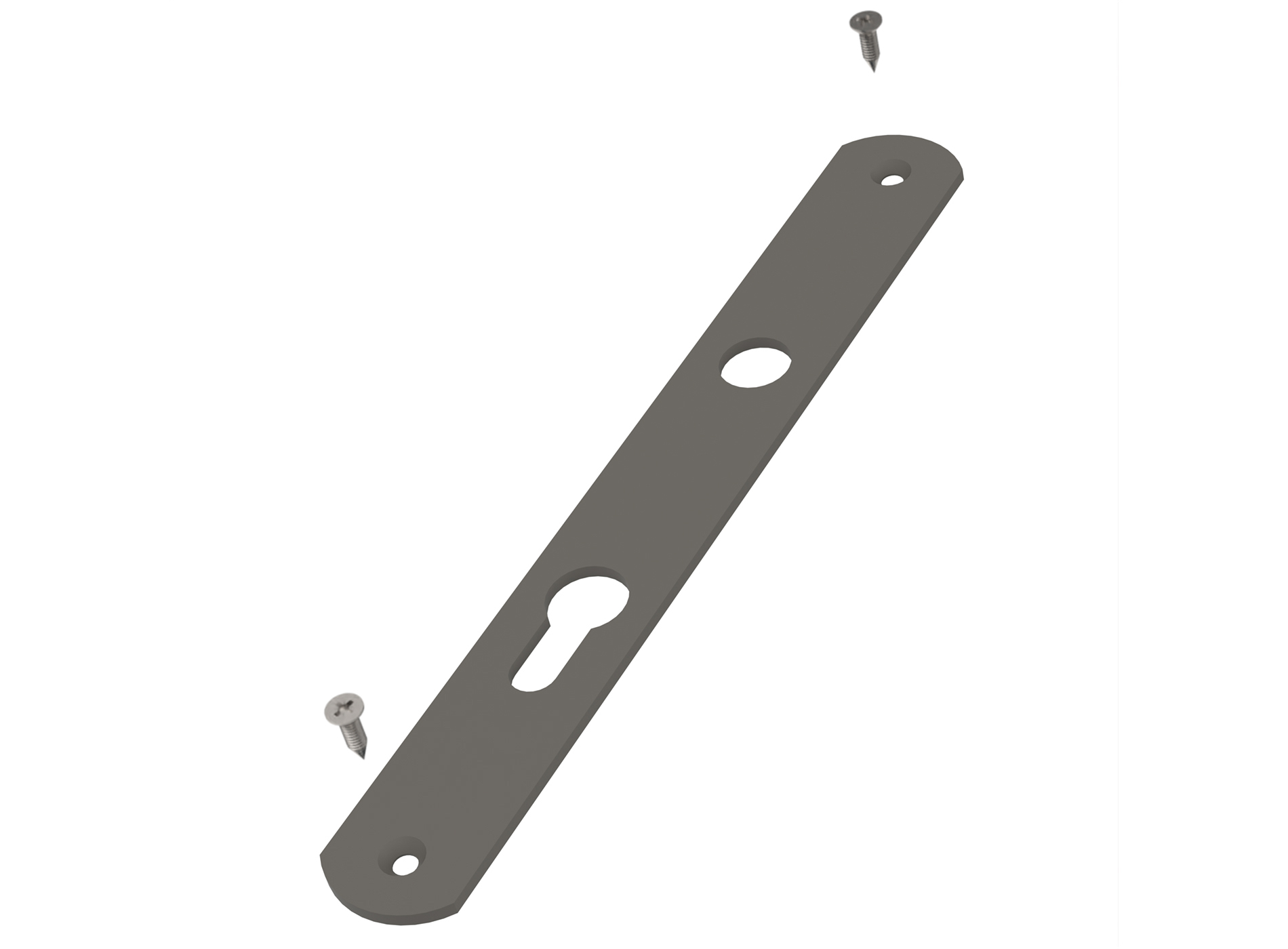 Plaque d'entrée percée - Gris quartz 7039 | Klos up!